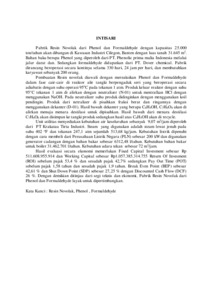 PRA RANCANGAN PABRIK KIMIA RESIN NOVOLAK DARI PHENOL DAN FORMALDEHYDE KAPASITAS 25. 000 TON ...